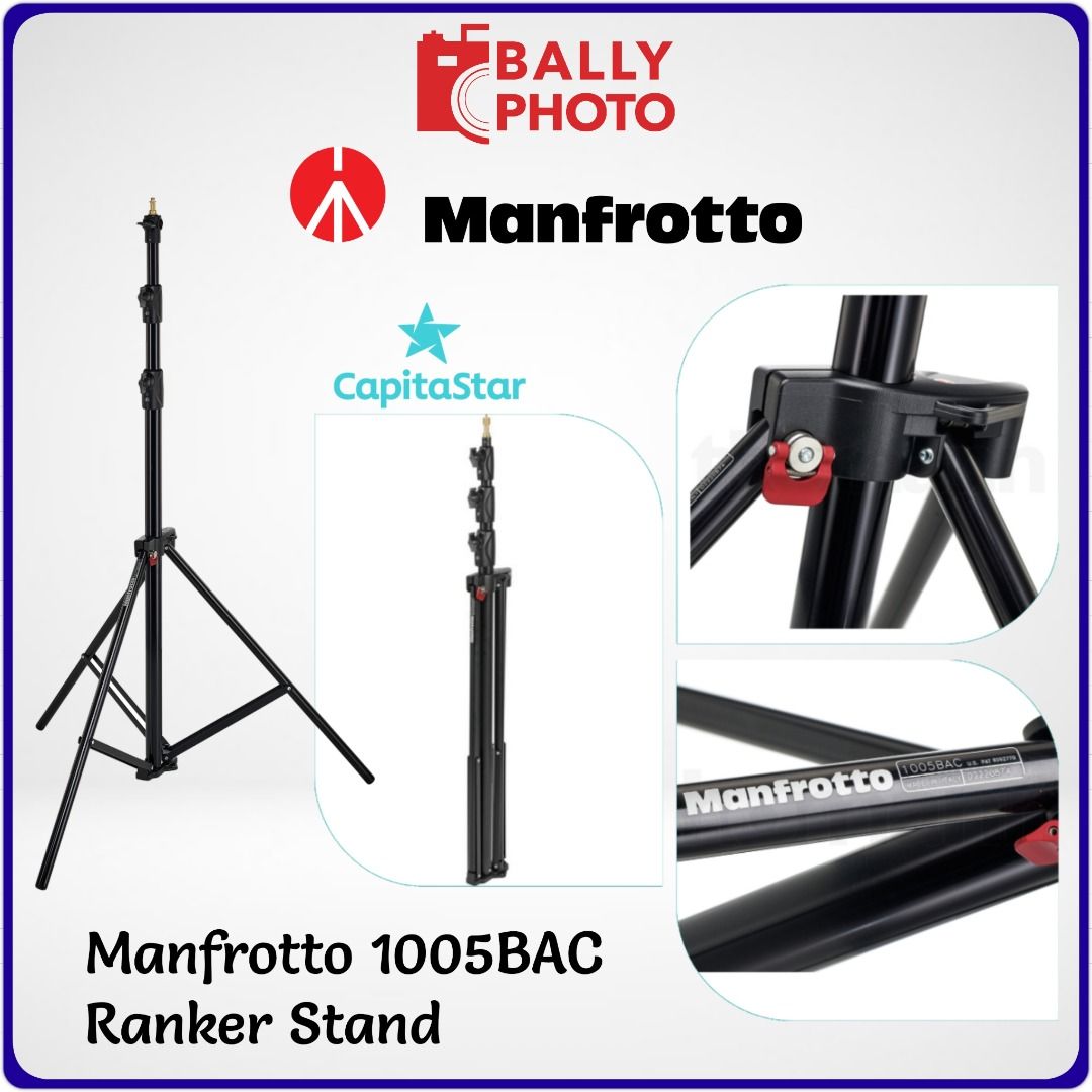 Manfrotto 1005BAC Ranker Stand Alu Master Air-Cushioned Light Stand ...