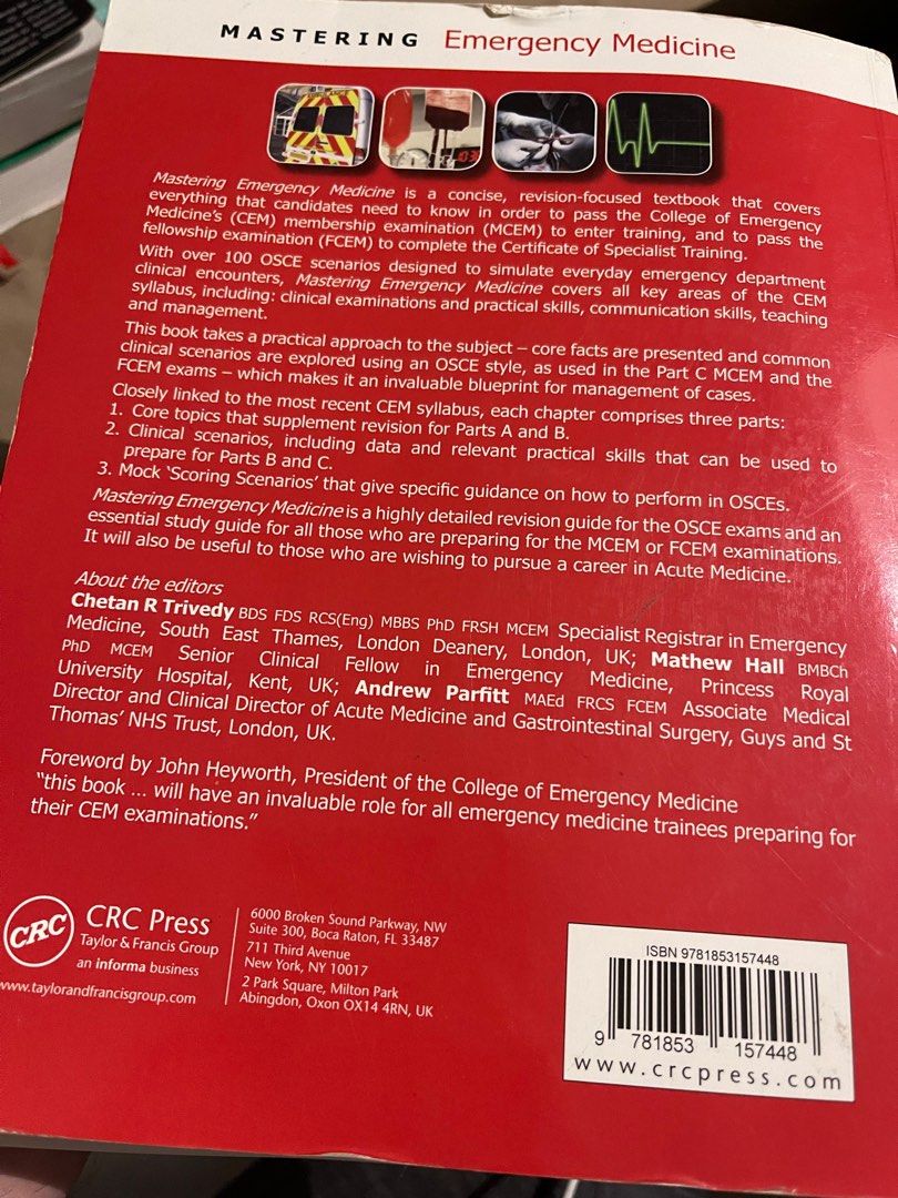 Mastering EMERGENCY MEDICINE a practical guide (Trivedy et. al ...