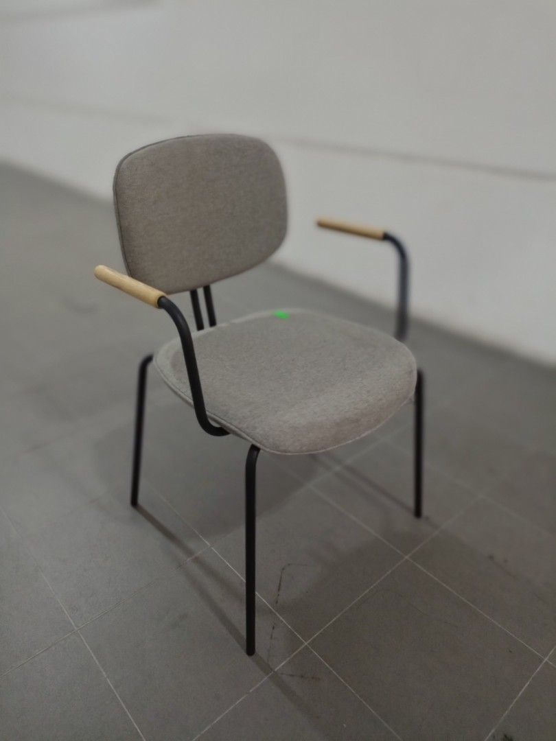 MAXION Fabric Dining Amrchair in GREY (B), Furniture & Home Living ...