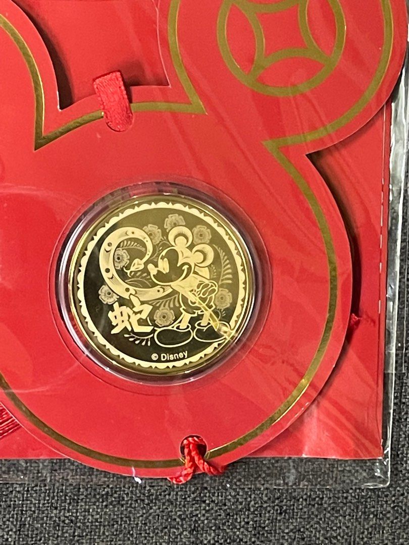Mickey Mouse Snake Year Singapore Mint Gold Coin, Hobbies & Toys ...