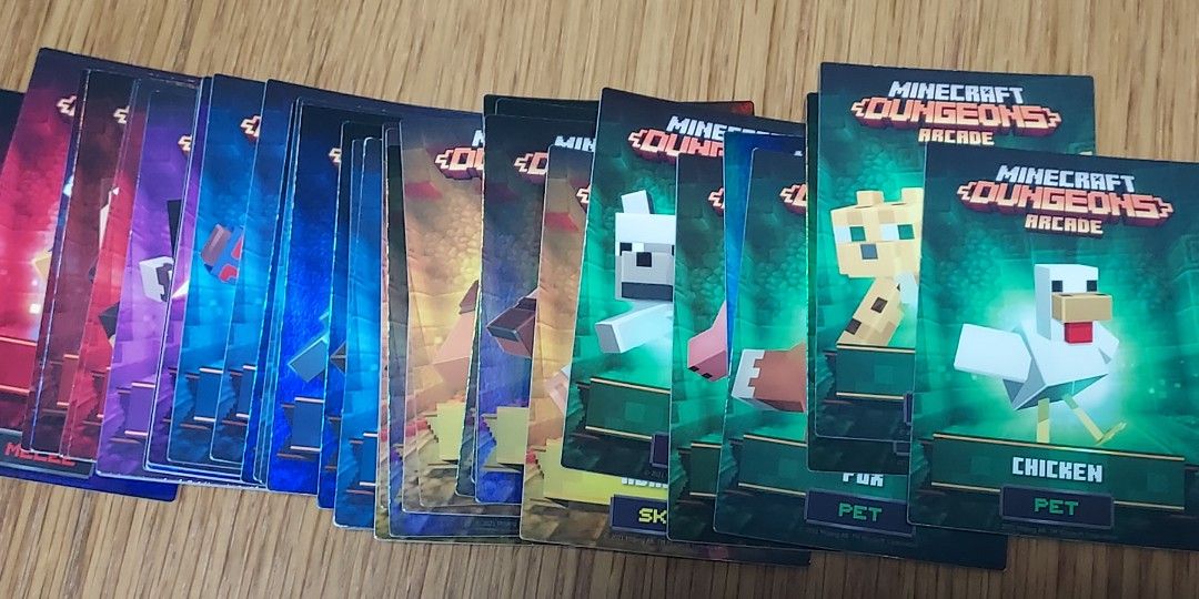Minecraft dungeons arcade cards, Hobbies & Toys, Toys & Games on Carousell