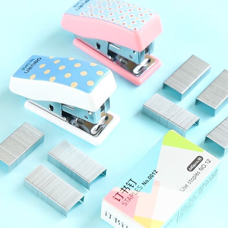 Mini Cute Stapler Set with 1 box Staples School Office Supplies ...