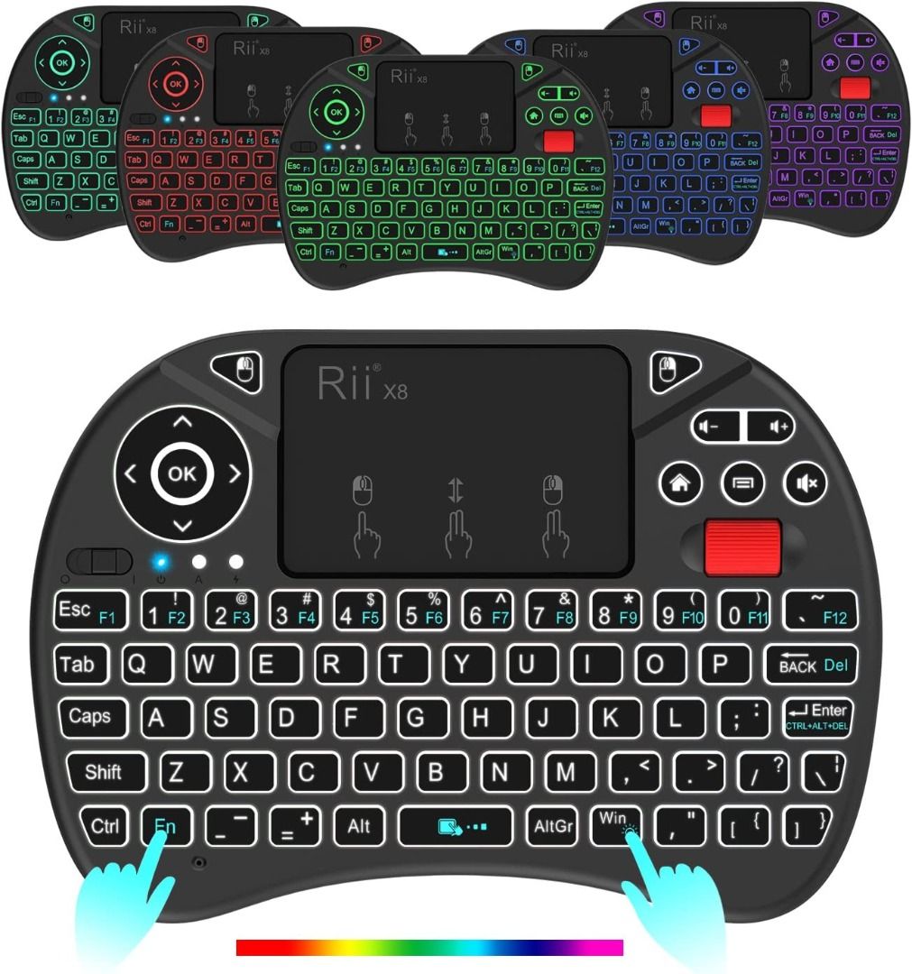 Mini Keyboard,Rii X8 Portable 2.4GHz Mini Wireless Keyboard Controller ...