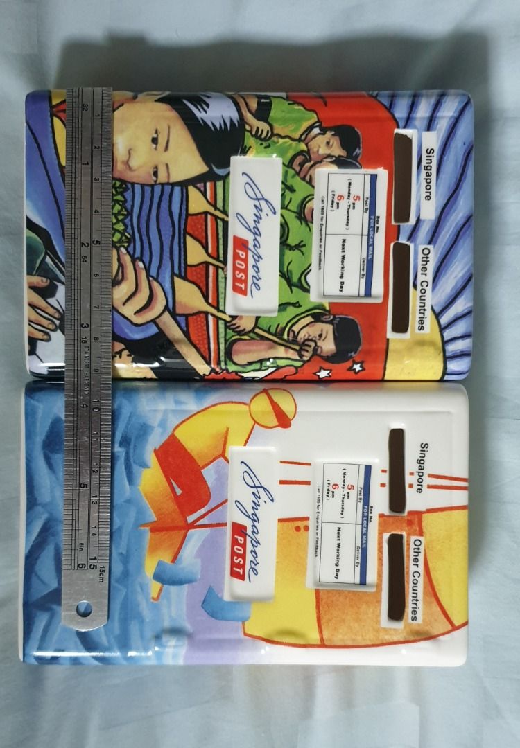 Mini SingPost Mailbox Design Piggy Bank x 2, Furniture & Home Living ...