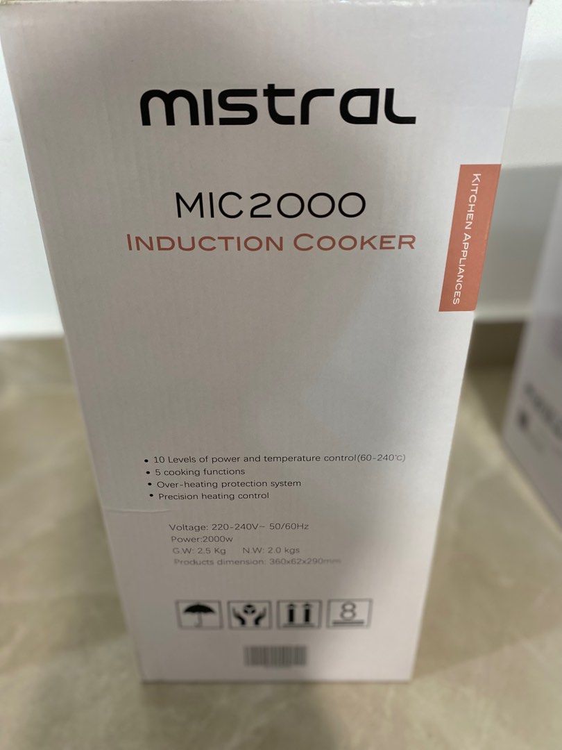 Mistral Induction Cooker MIC2000, TV & Home Appliances, Kitchen ...