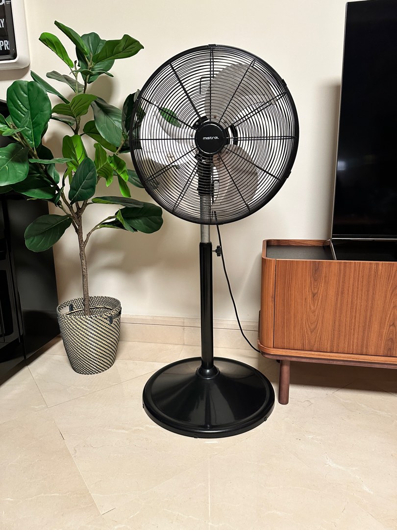 MISTRAL MISF2050 Metal Stand Fan, 20 inch, black, TV & Home Appliances ...
