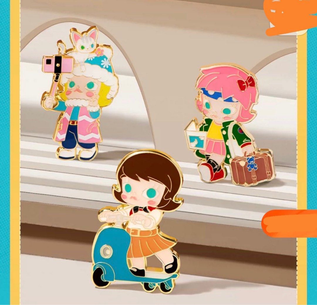 MOLLY imaginary wandering series ENAMEL BADGES POPMART / FULL SET ...