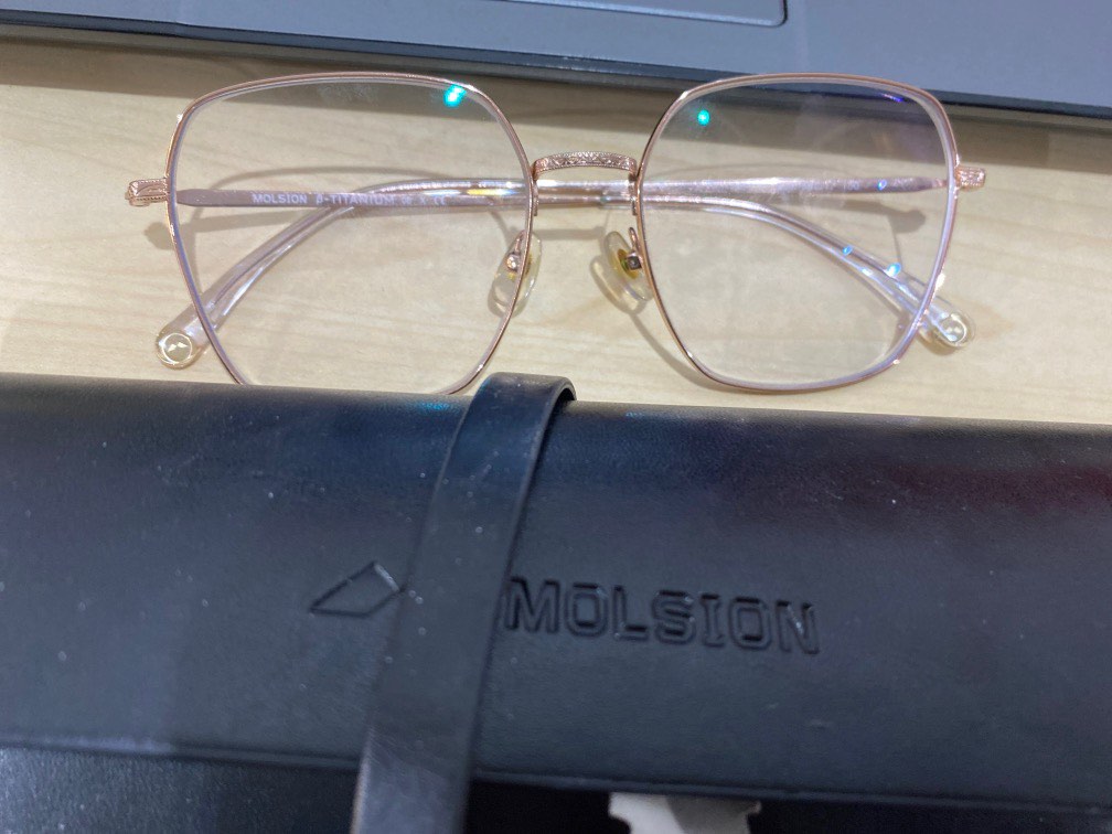 Frame kacamata korean style Molsion Rosegold Titanium Frame Kacamata ...