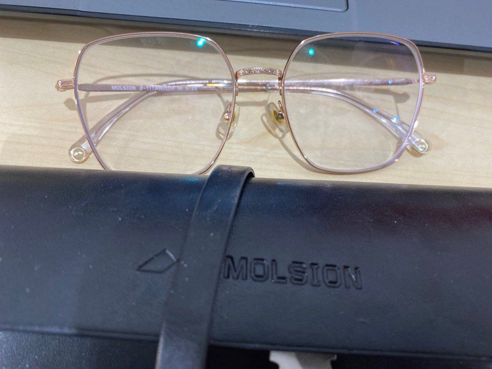 Frame kacamata korean style Molsion Rosegold Titanium Frame Kacamata ...