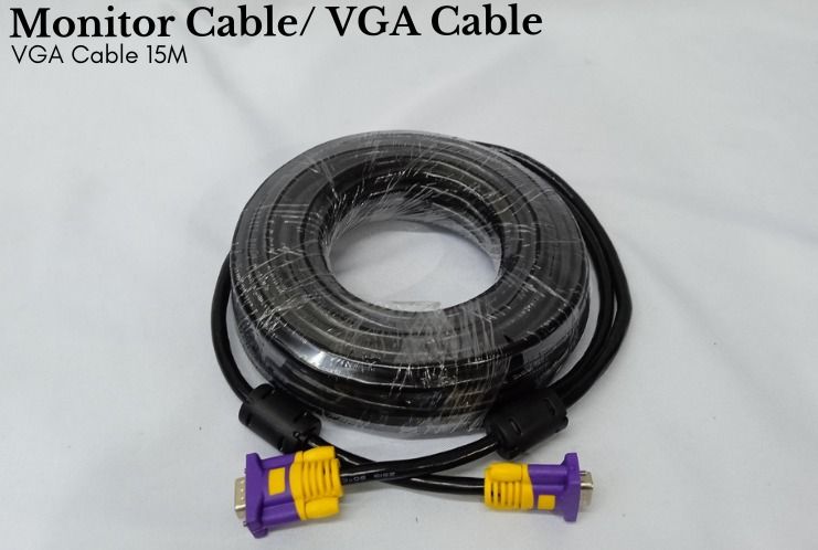 Monitor Cable/ VGA Cable 15M, Computers & Tech, Parts & Accessories, Cables & Adaptors on Carousell