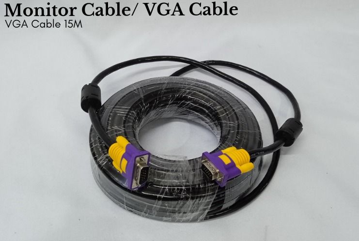 Monitor Cable/ VGA Cable 15M, Computers & Tech, Parts & Accessories, Cables & Adaptors on Carousell