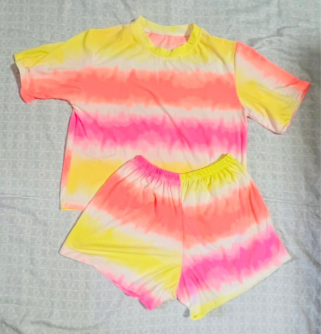 Neon Short Set on Carousell