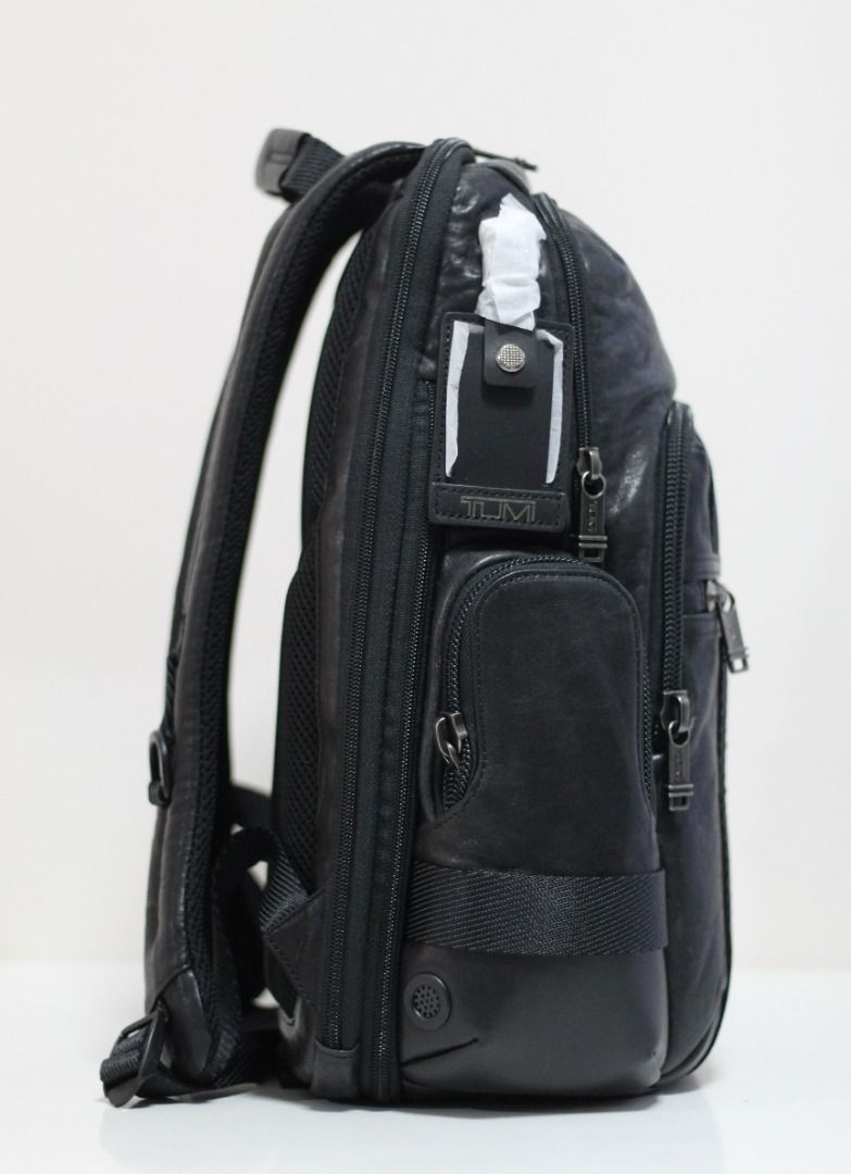 New Tumi 932693DL - Alpha Bravo Nathan Black Leather Backpack / 17 ...