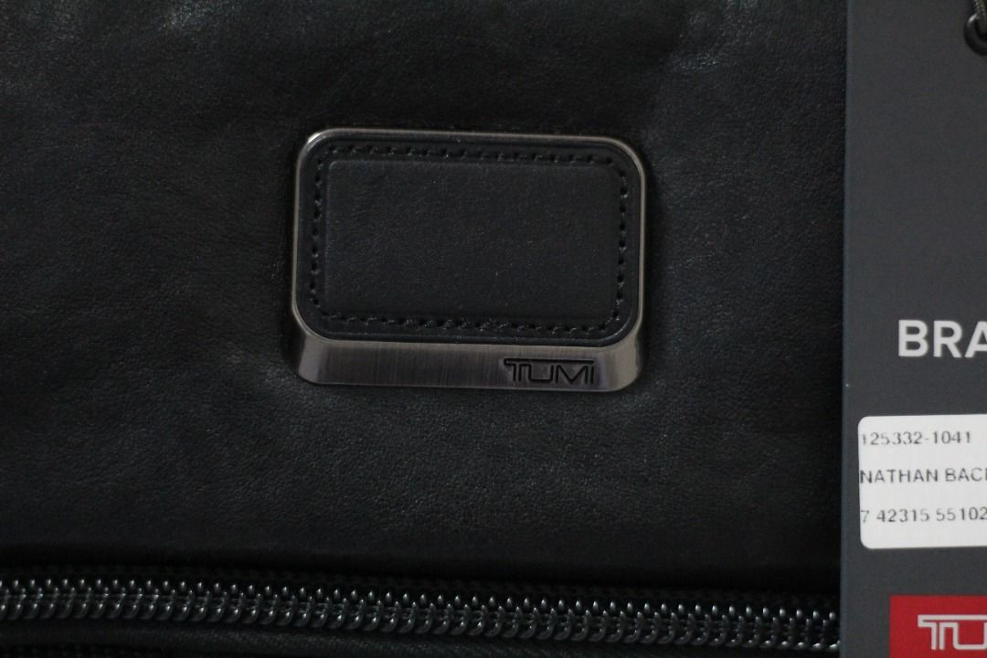 New Tumi 932693DL - Alpha Bravo Nathan Black Leather Backpack / 17 ...