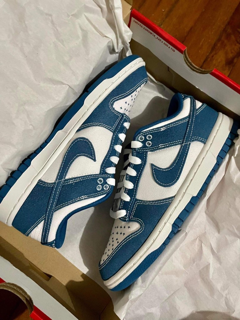 Nike Dunk Low Blue Sashiko on Carousell