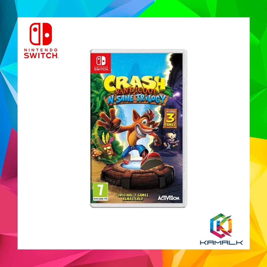 Nintendo Switch Crash Bandicoot N Sane Trilogy, Video Gaming, Video ...