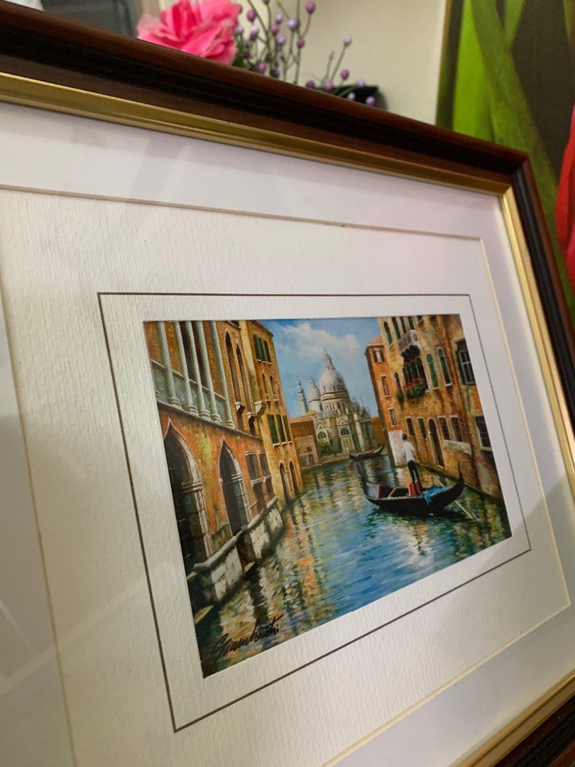 Original Italian painter” Giamberti pittore” signed Watercolor Painting ...