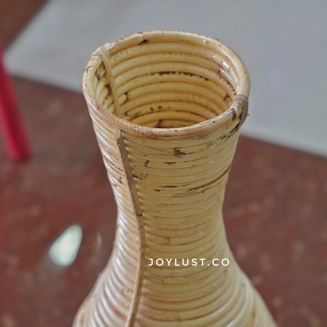 Pasu rotan rattan vase european style, Furniture & Home Living, Home ...