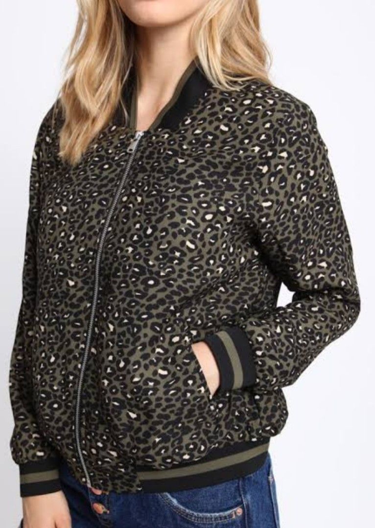 Pimkie Fluide Leopard Bomber Jacket on Carousell