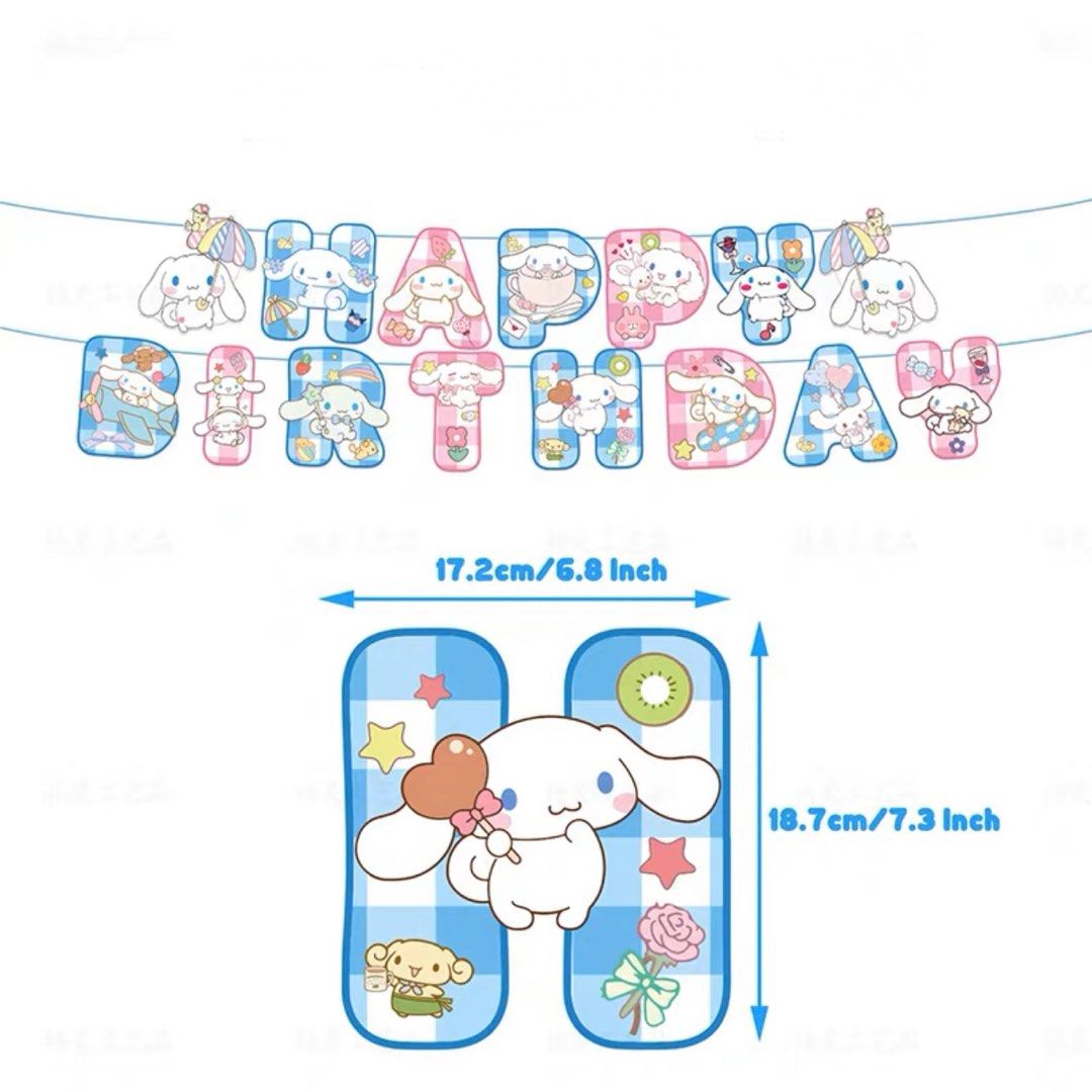 PO Sanrio Birthday Banner, Hobbies & Toys, Stationery & Craft ...