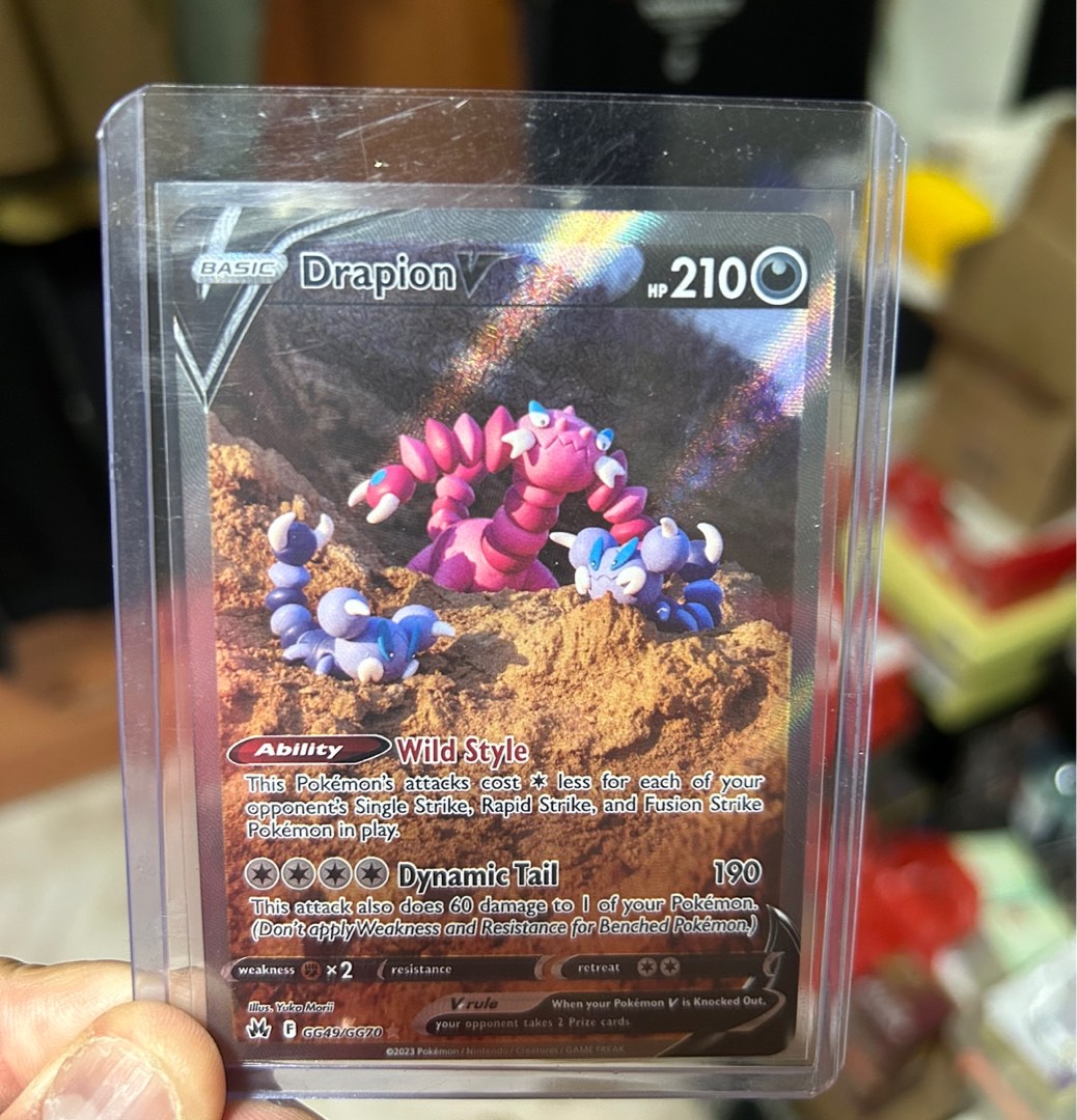 Pokemon Crown Zenith Drapion V, Hobbies & Toys, Toys & Games on Carousell