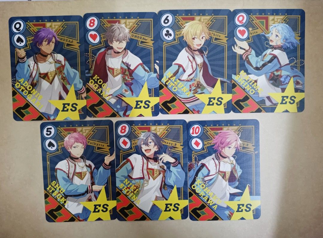 Poker Card Ensemble Stars Aldo Koga Nazuna Hajime Shu Niki Kohaku ...