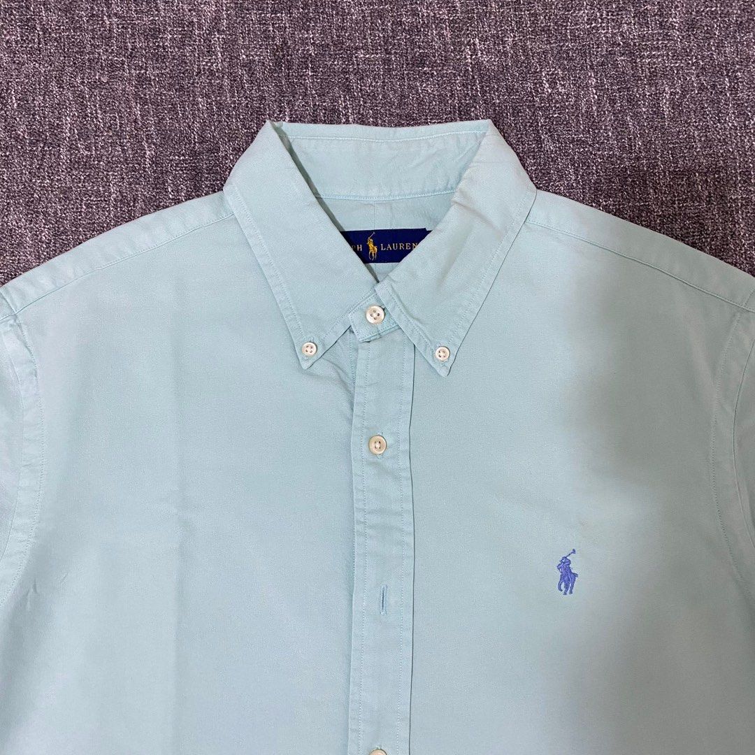Polo ralph lauren light tosca shirt for men cowok man kemeja lengan ...