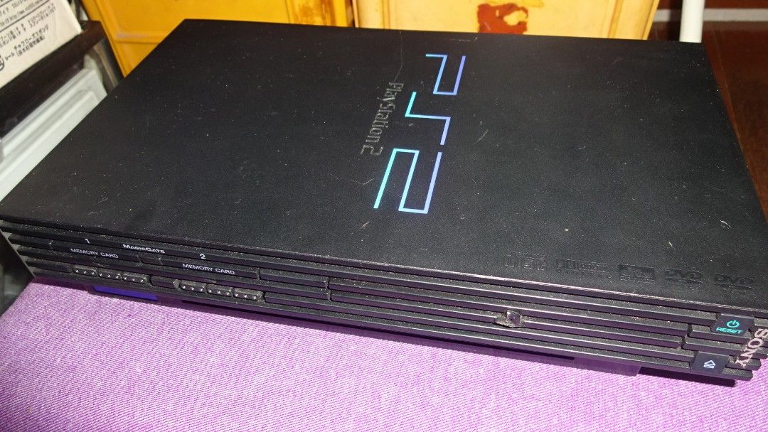 Ps2 PHAT Gaming Console Black Unit only scph-30000 japan 110v orig box ...