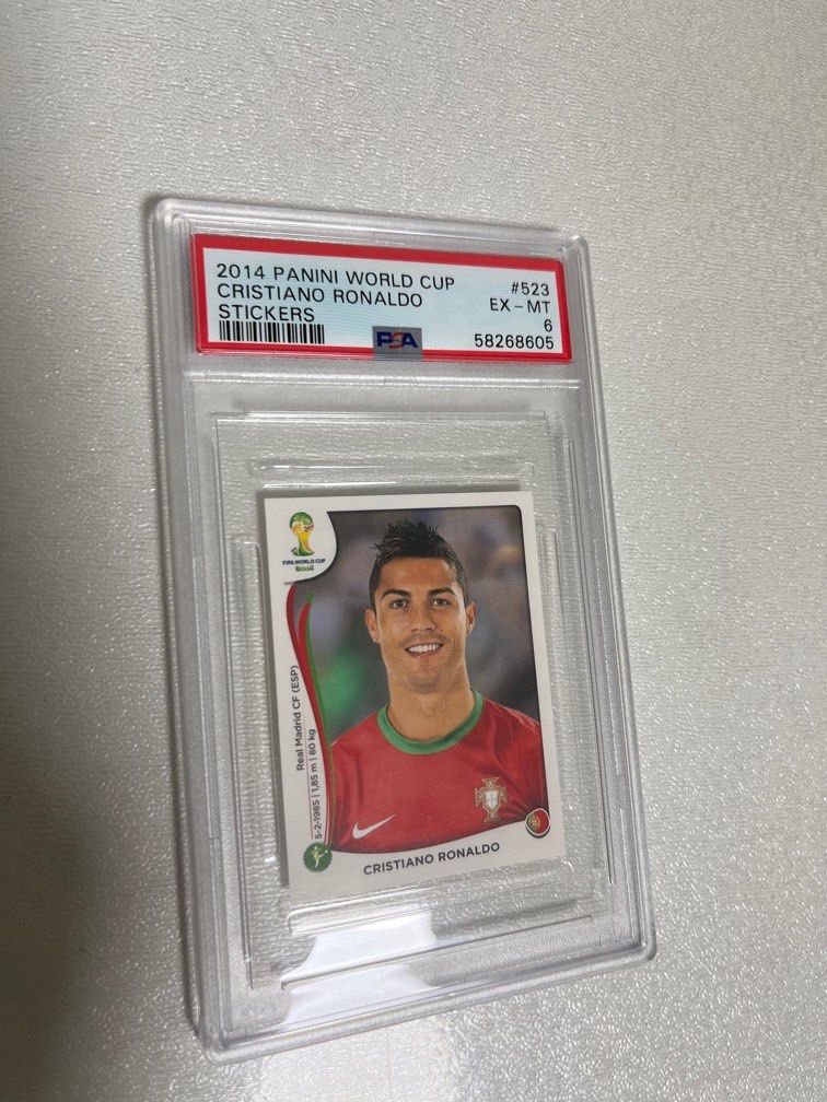 PSA 6 Cristiano Ronaldo FIFA WORLD CUP BRASIL sticker ( not Lionel ...