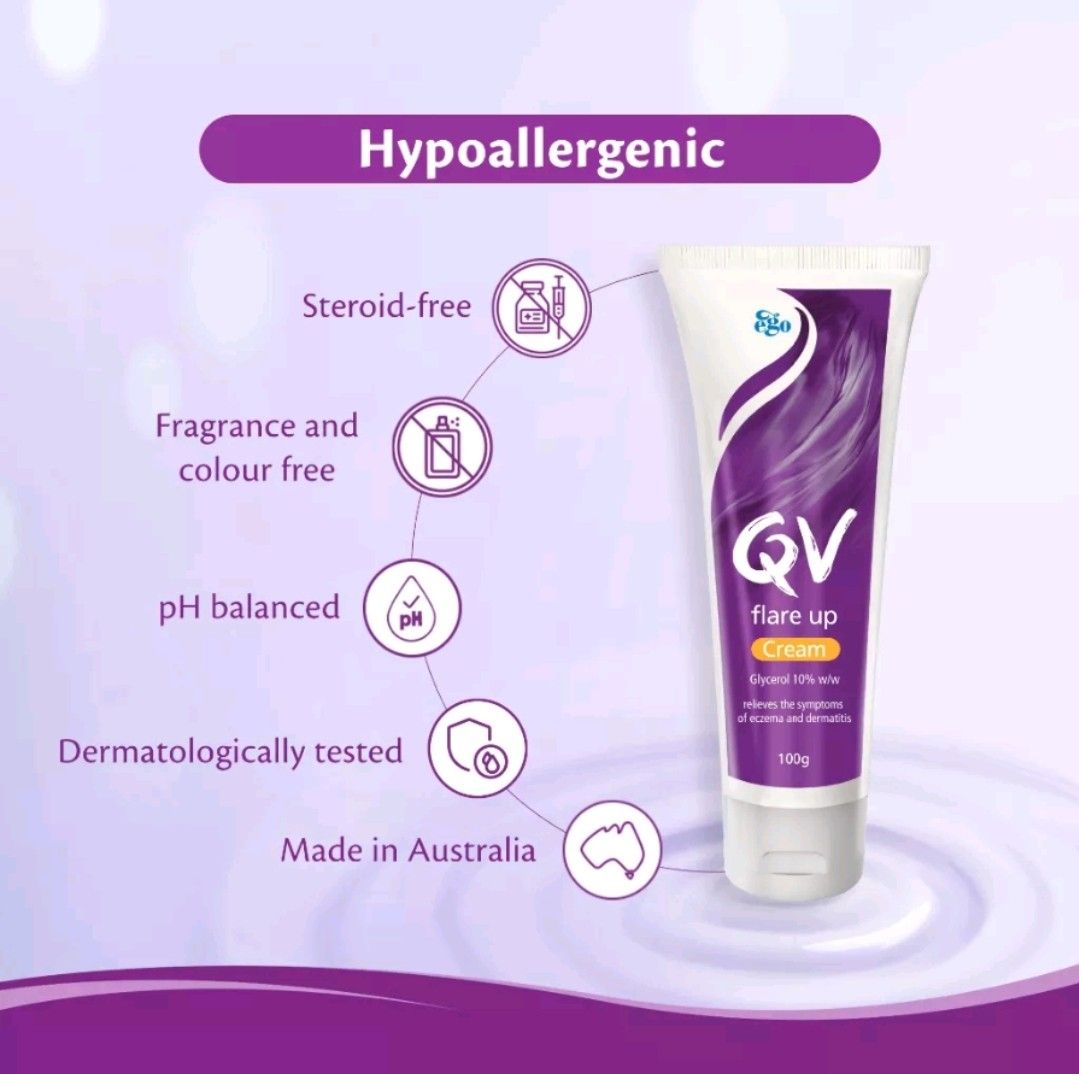 QV Flare Up Cream for Eczema 100g, Beauty & Personal Care, Bath & Body ...