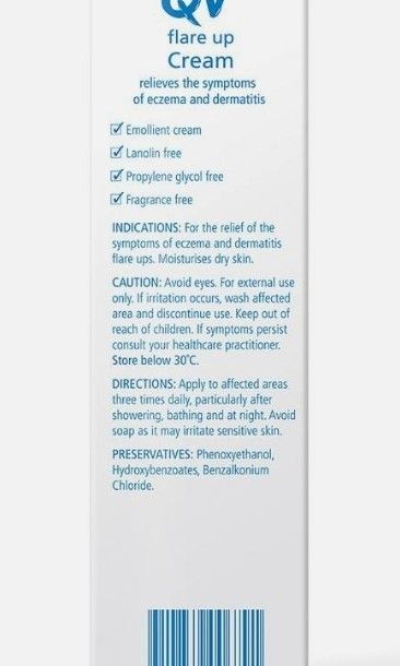 QV Flare Up Cream for Eczema 100g, Beauty & Personal Care, Bath & Body, Body Care on Carousell