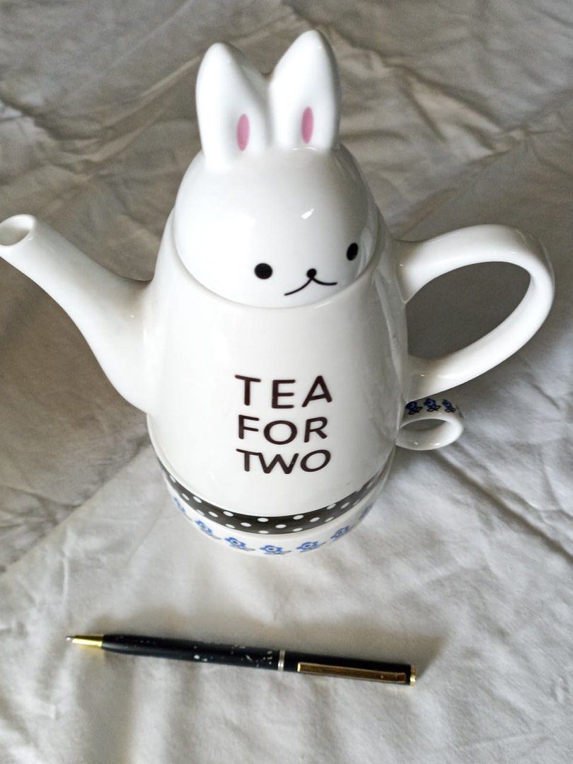 Rabbit Teapot Set with Cups for 2, Furniture & Home Living, Kitchenware ...
