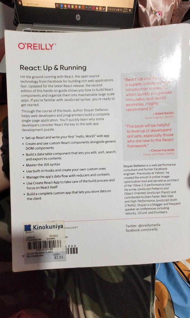 React: Up & Running by Stoyan Stefanov textbook, Hobbies & Toys, Books & Magazines, Textbooks on ...