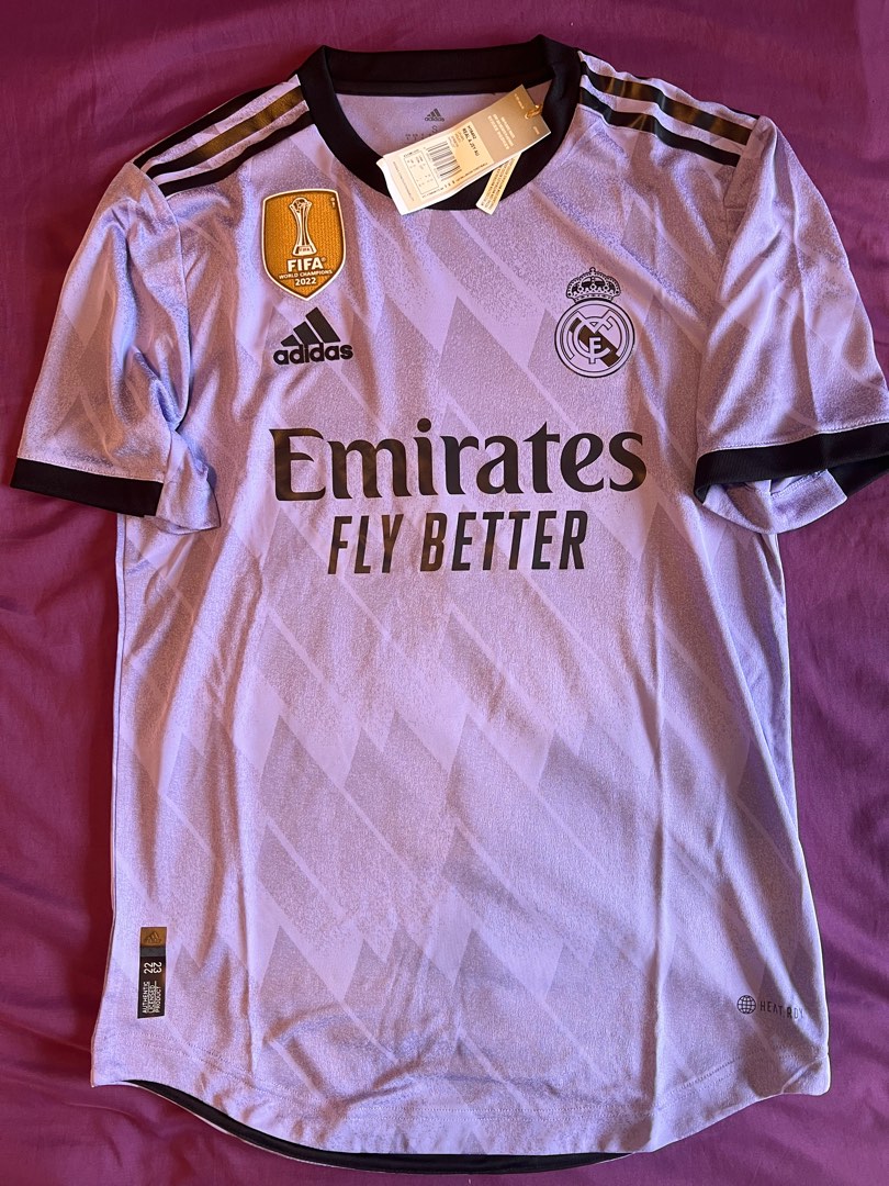 REAL MADRID AUTHENTIC AWAY PLAYER VERSION WITH CWC PATCH, Men's Fashion ...