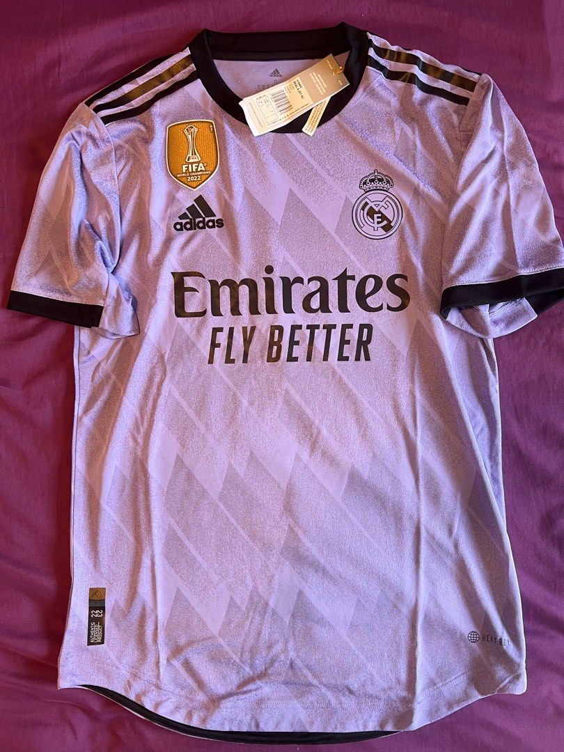 REAL MADRID AUTHENTIC AWAY PLAYER VERSION WITH CWC PATCH, Men's Fashion ...