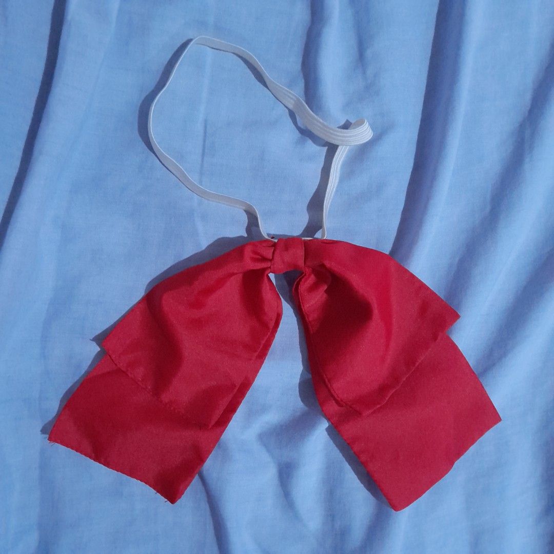 Red Ribbon for School Uniform Cosplay on Carousell