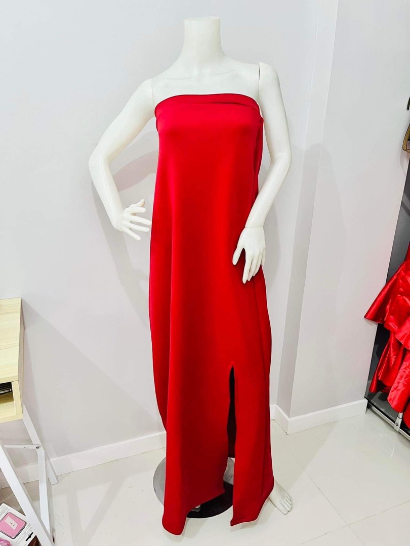 Red Tube Long Dress on Carousell