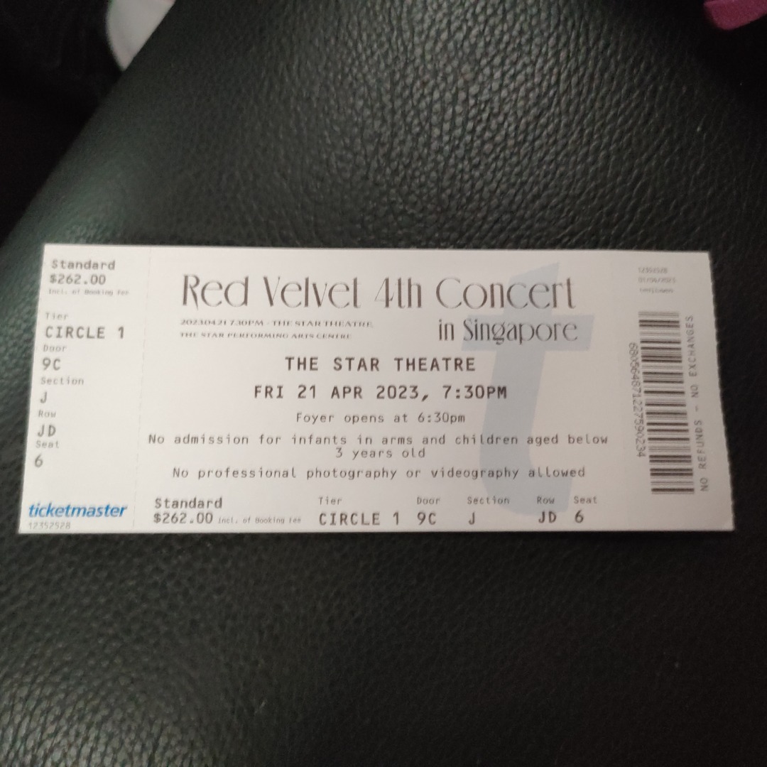 WTS Red Velvet Cat 2 Ticket, Announcements on Carousell