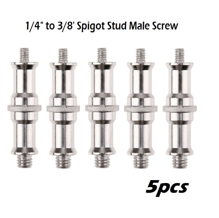 Refutuna 1/4" to 3/8" Spigot Stud Screw Tripod Adapter Camera Flash ...