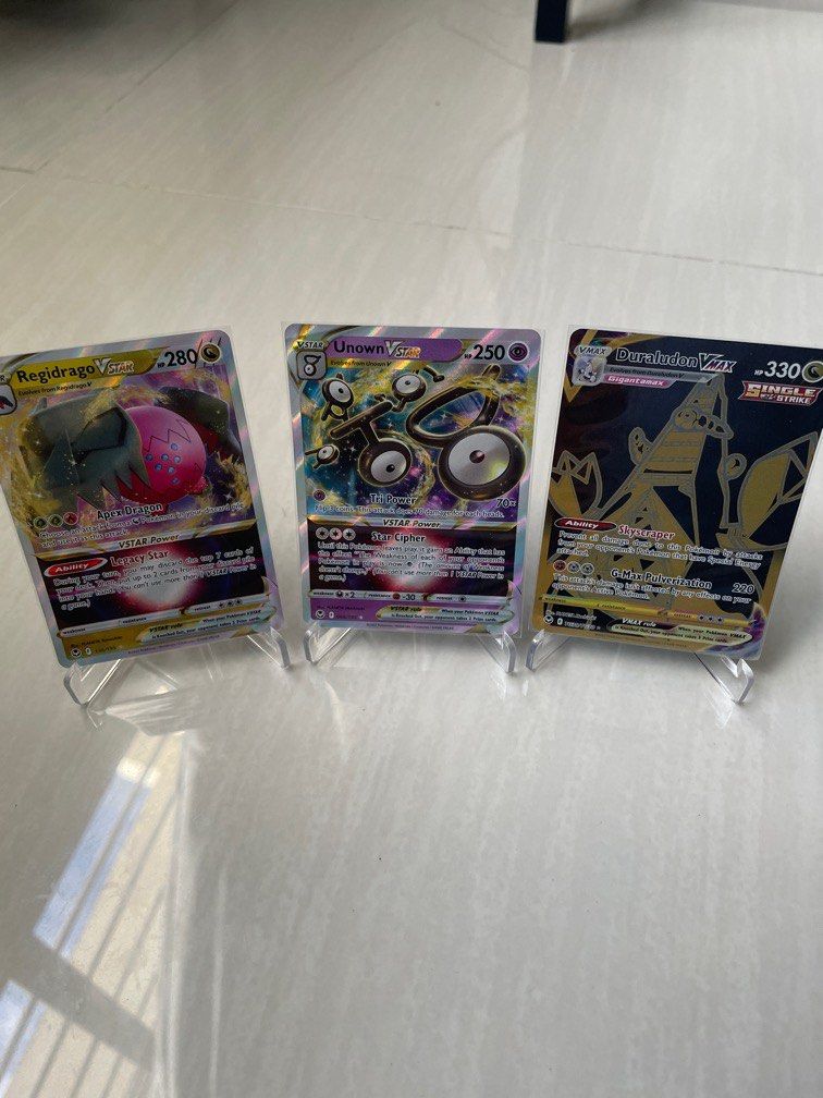 Regidrago Vstar, Unown Vstar, Duraludon Vmax, Hobbies & Toys, Toys ...