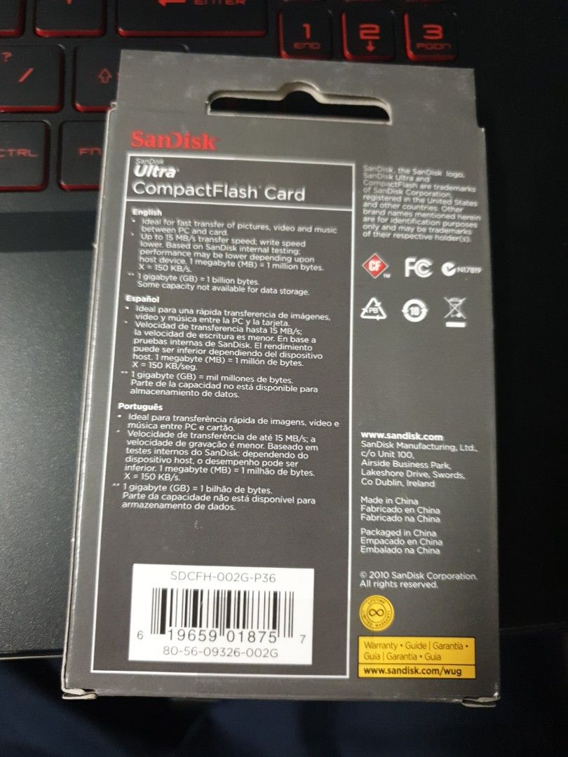 SanDisk ULTRA COMPACT FLASH CARD, Mobile Phones & Gadgets, Mobile ...