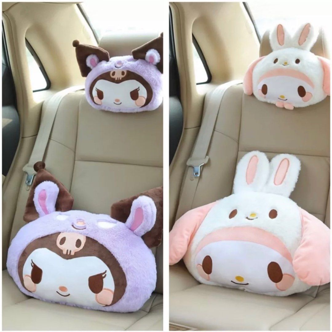 Sanrio Characters head rest and hip pillow SET - Kuromi My Melody ...