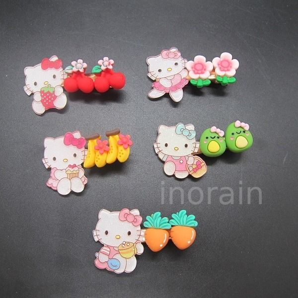 Sanrio Hello Kitty Acrylic Resin Alligator Hair Clips Children Kids ...