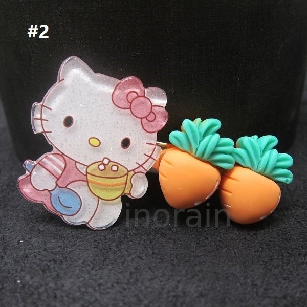 Sanrio Hello Kitty Acrylic Resin Alligator Hair Clips Children Kids ...