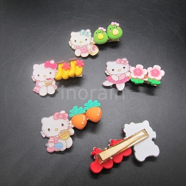 Sanrio Hello Kitty Acrylic Resin Alligator Hair Clips Children Kids ...