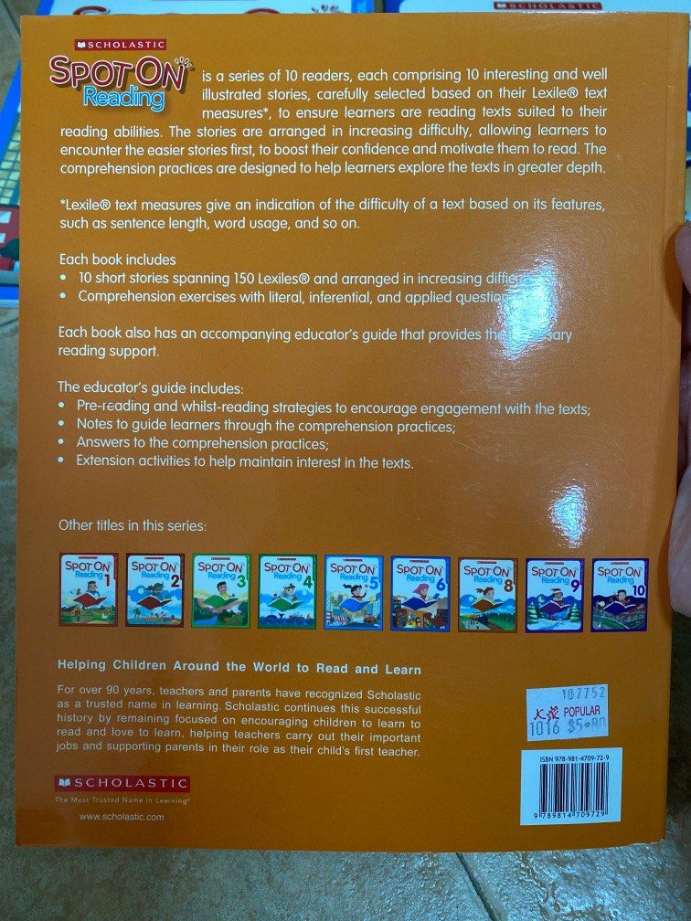 Scholastic Spot On Reading 5, 6 and 7, Hobbies & Toys, Books ...
