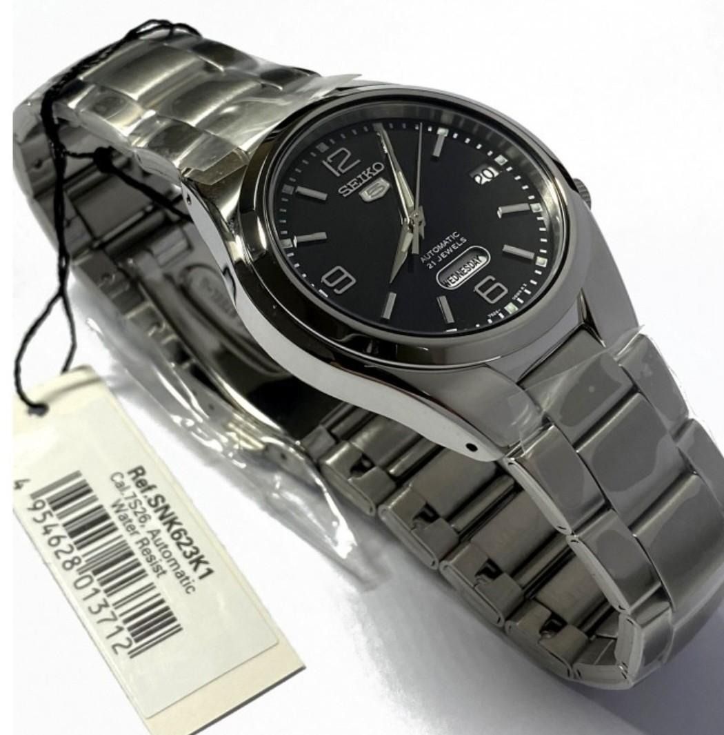 Seiko 5 SNK623 Men's Automatic Black Dial Stainless Steel Watch snk623k ...