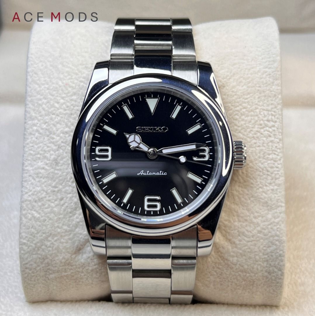 Seiko Mod Explorer Black Dial, Men's Fashion, Watches & Accessories ...