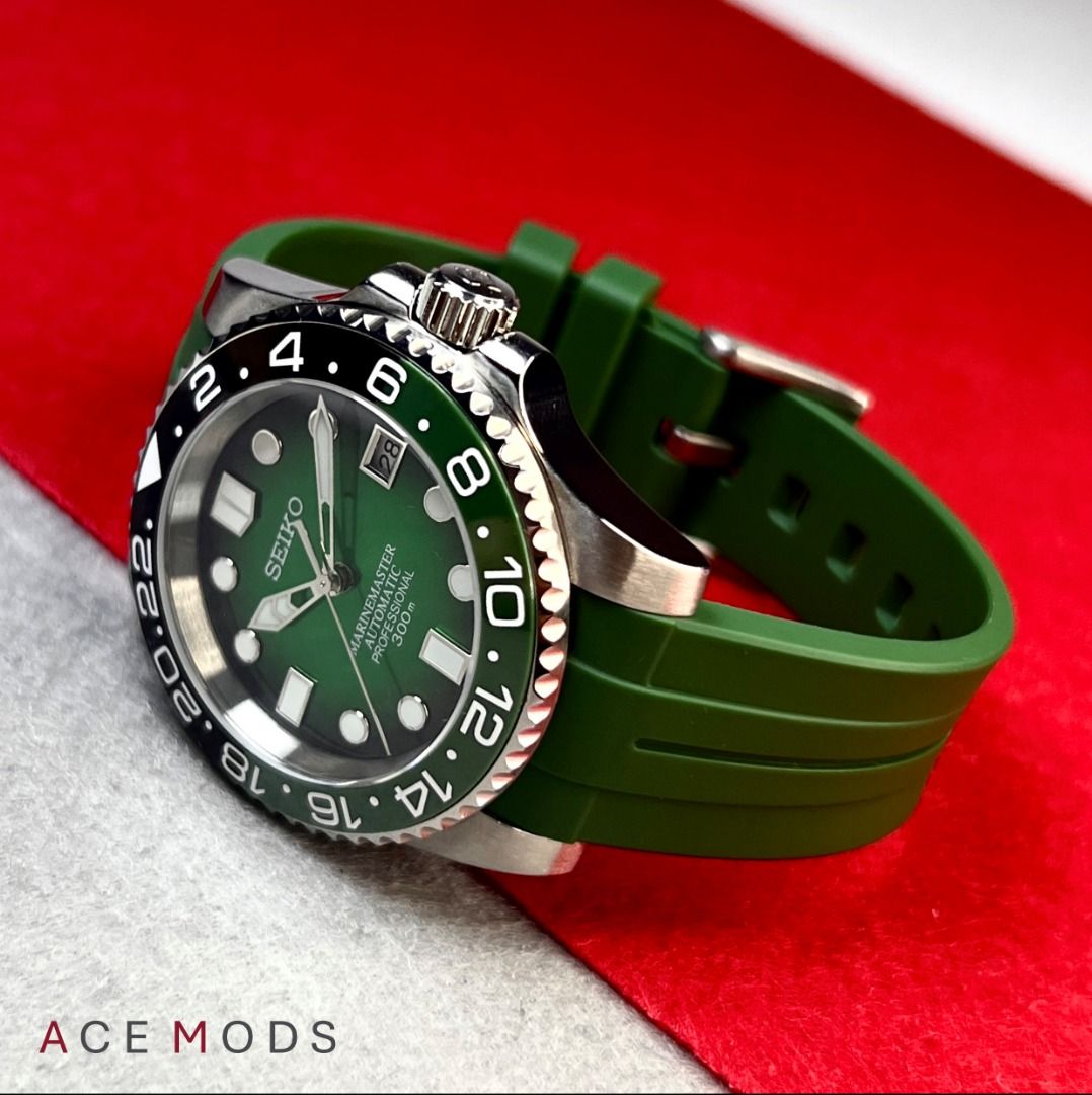 Seiko Mod Submariner Green Dial, Men's Fashion, Watches & Accessories ...