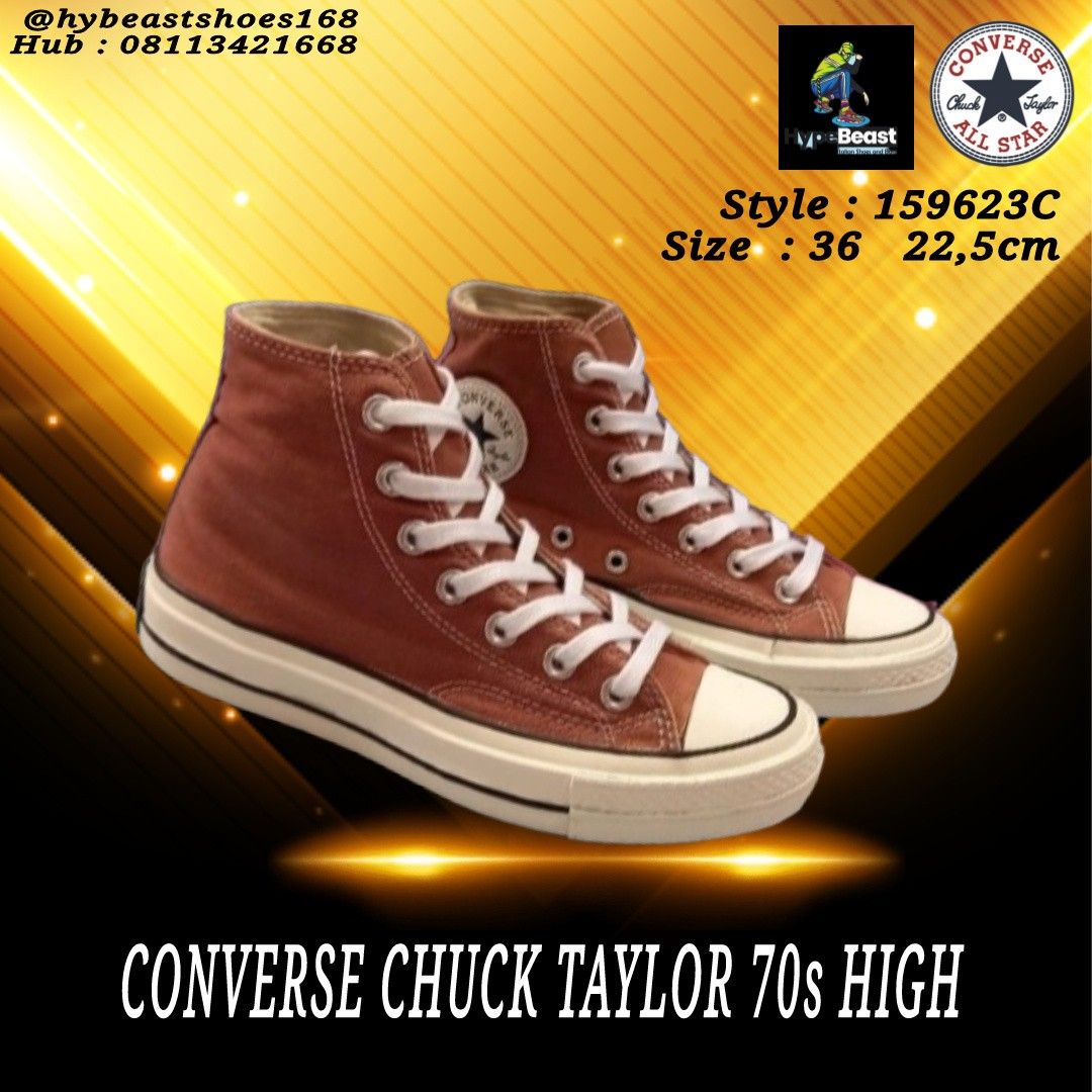 Sepatu Converse Chuck Taylor 70s High 159623C Saddle Pink Ukuran 36 ...